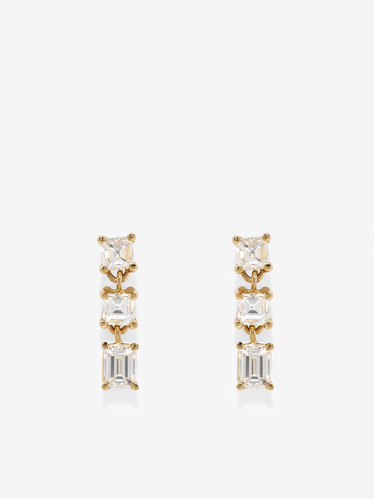 Illusion Carre Diamond Earrings – AZLEE Jewelry