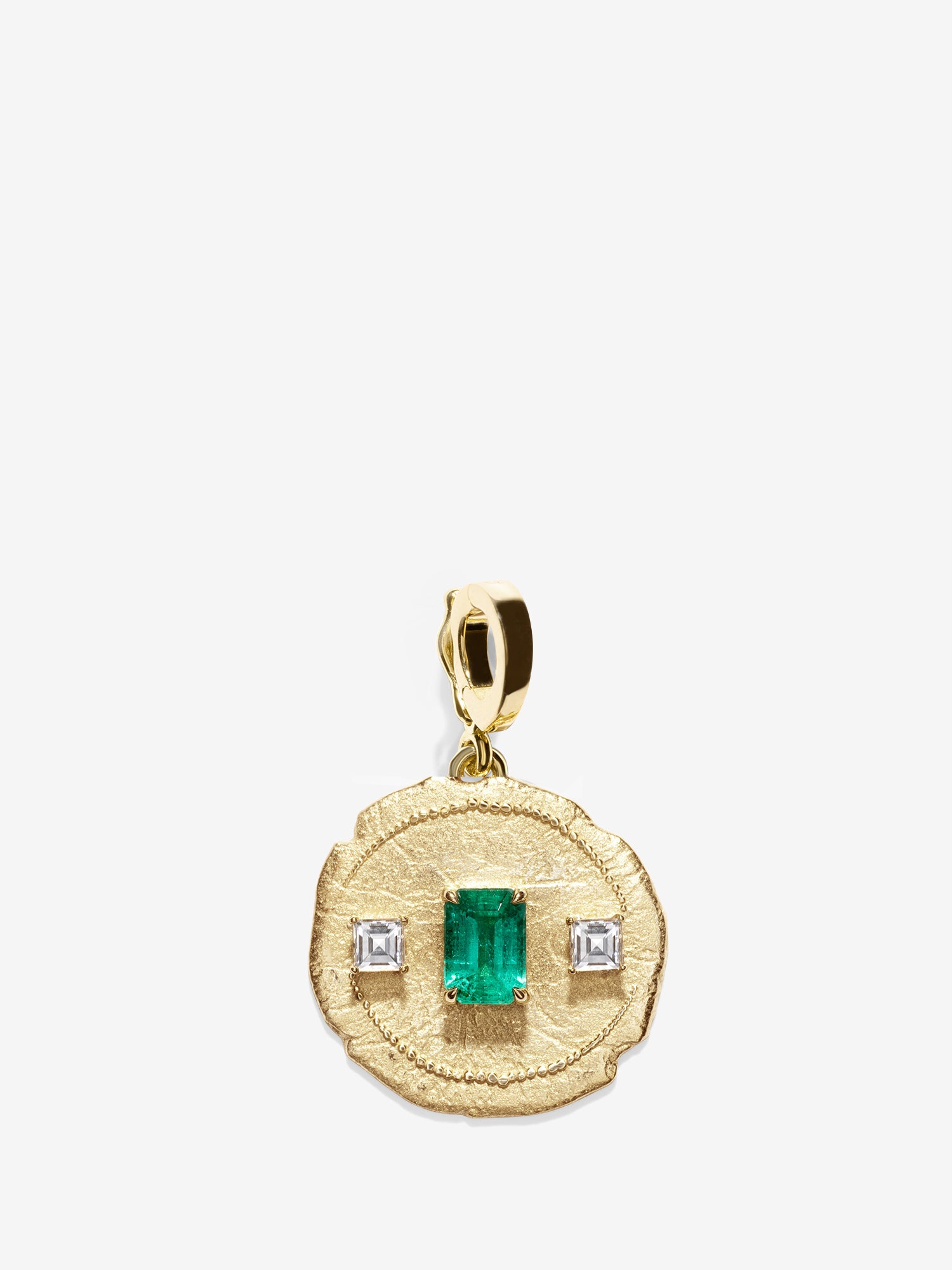 Trio Medium Emerald Coin – AZLEE Jewelry