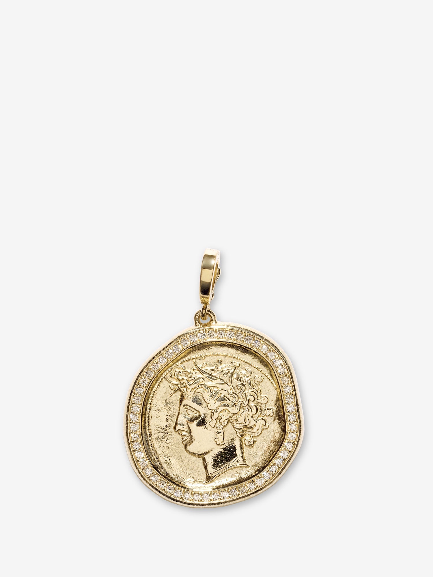 Goddess Large Pave Coin Charm – AZLEE Jewelry