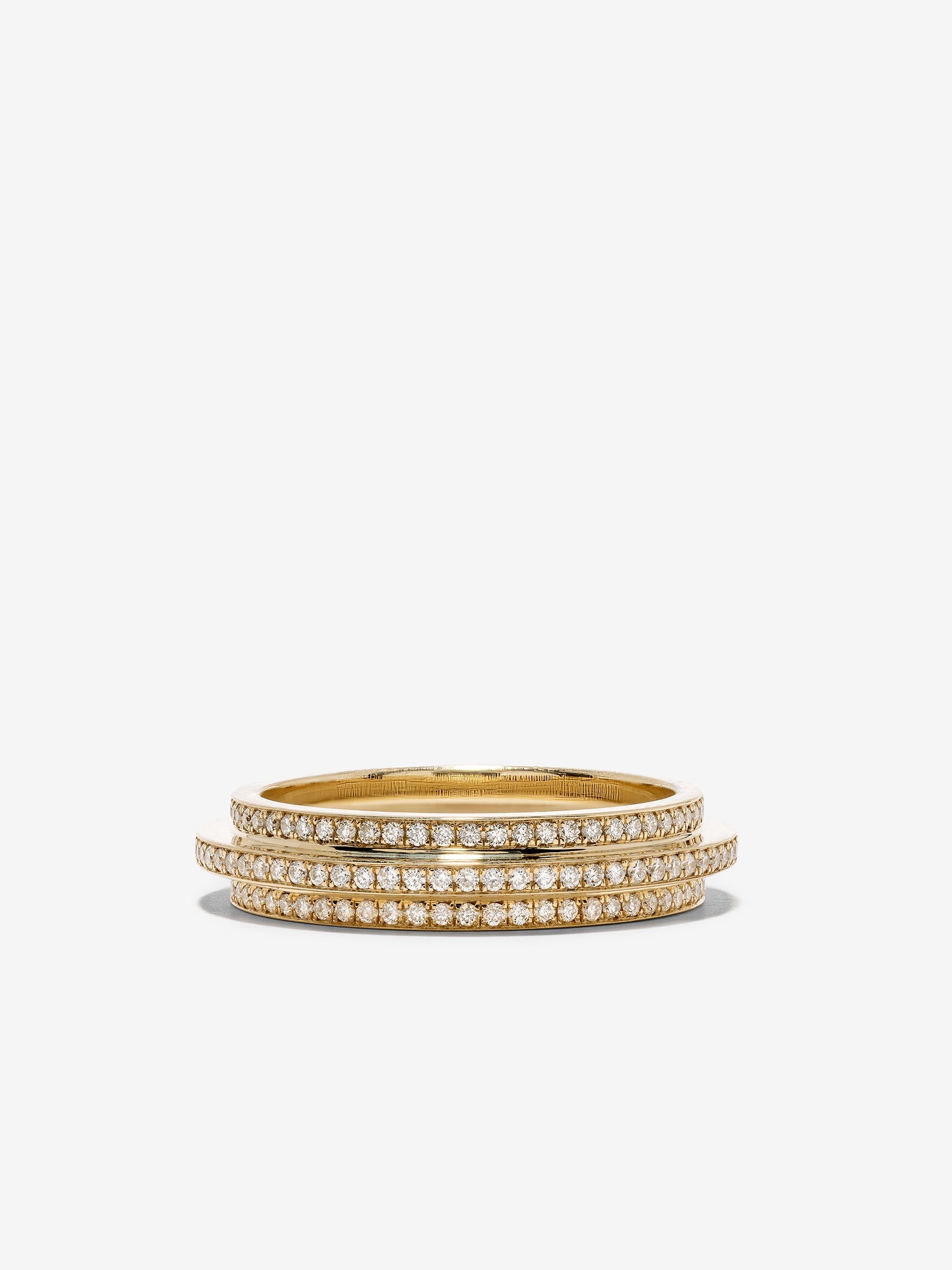 3-Tier Staircase Pave Diamond Ring – AZLEE Jewelry